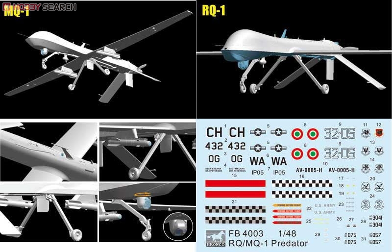 RQ/MQ-1 Predator 1/48 Bronco Model