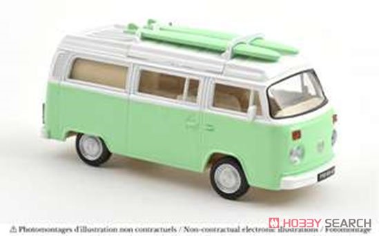 VW Combi T2b Camper Van 1973 Green (Diecast Car) Item picture1