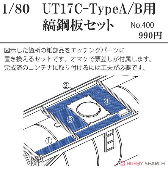 1/80(HO) Cleat Panel for UT17C TypeA/B Kit (Model Train) - HobbySearch ...