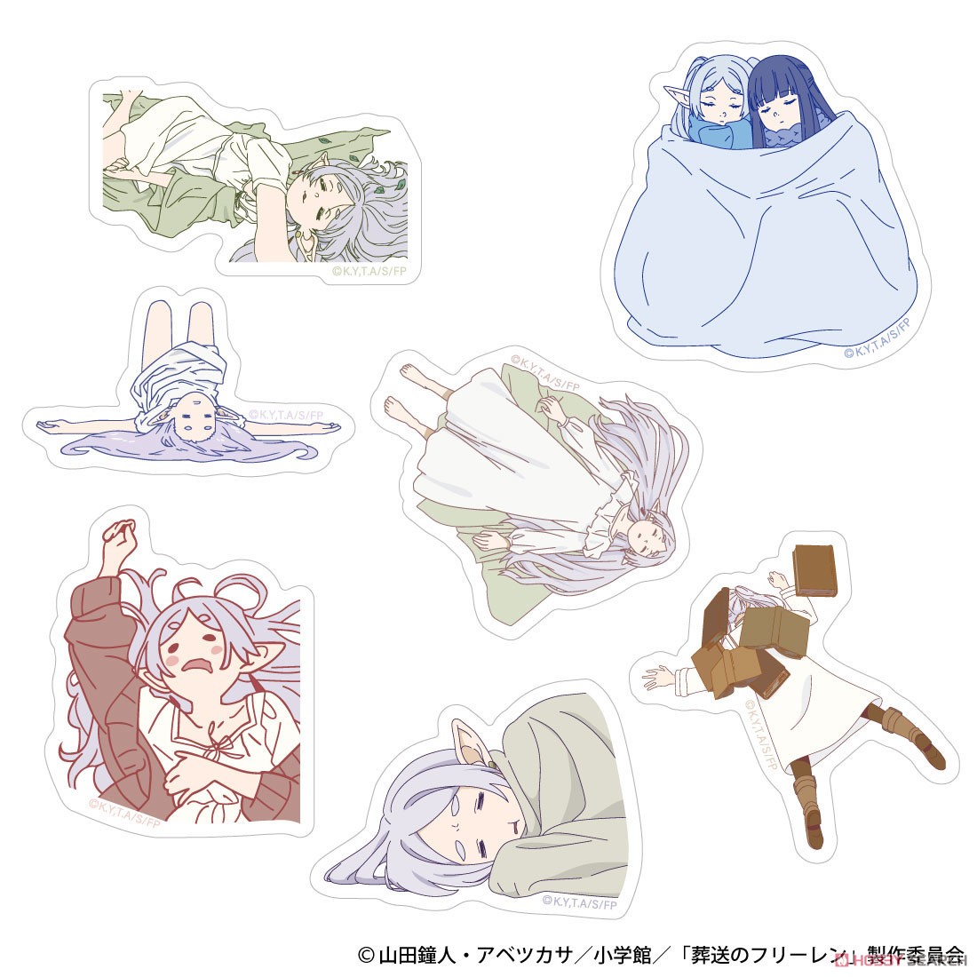 Frieren: Beyond Journey`s End Sleeping Position Waterproof Sticker 04 ...