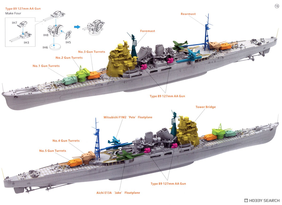 IJN Heavy Cruiser Takao 1944 (Normal Version) (Plastic model ...