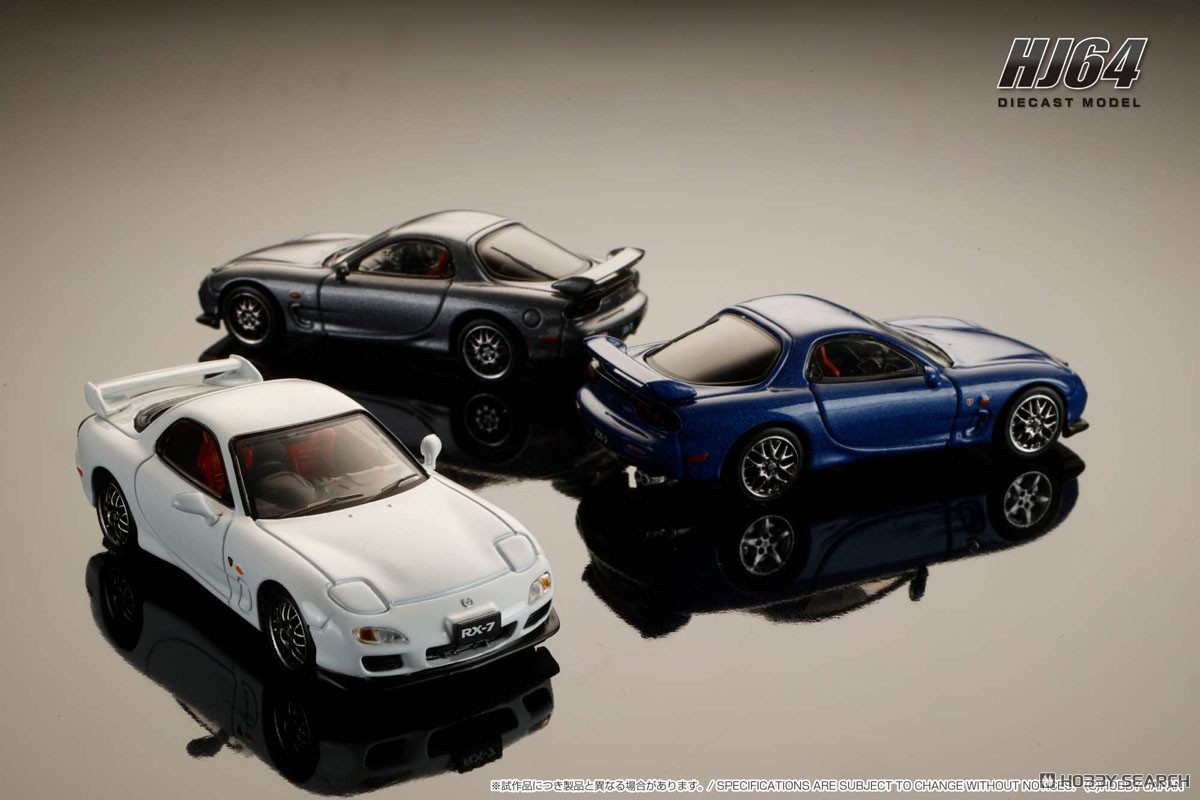 Mazda RX-7 (FD3S) SPIRIT R TYPE A Titanium Gray Metallic with Engine Display Model (Diecast Car ...