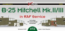 B-25 Mitchell Mk.II/III in RAF Service (Decal) - HobbySearch Military ...
