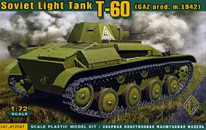 Russian T-60 Light Tank 1942 GAZ Factory Late Type (Plastic model ...