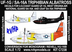 UF-1G/SA-16A Triphibian Albatross Decals for U.S. Coast Guard, West ...