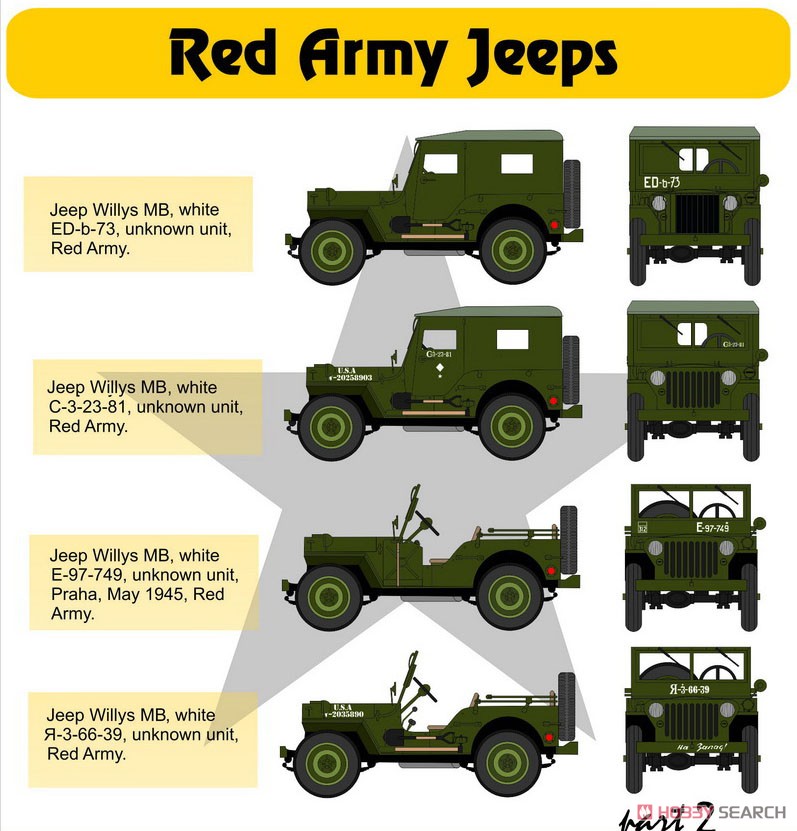 Willys Jeep MB/Ford GPW Red Army Jeeps Part2 (Decal) Other picture1