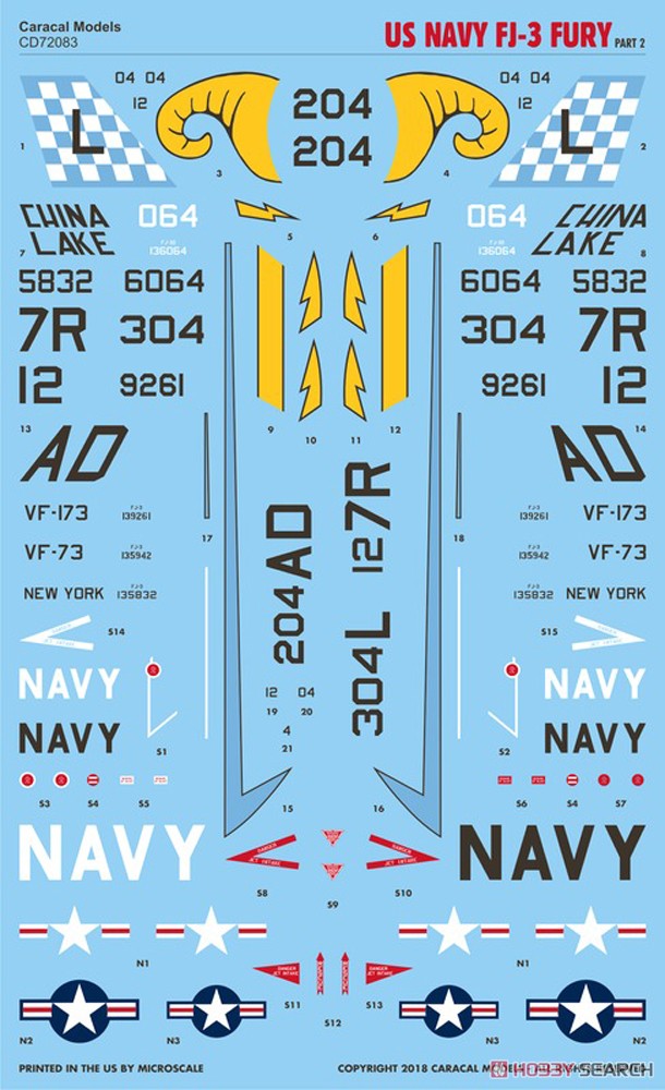 US Navy FJ-3 Fury Part 2 (Decal) Item picture1