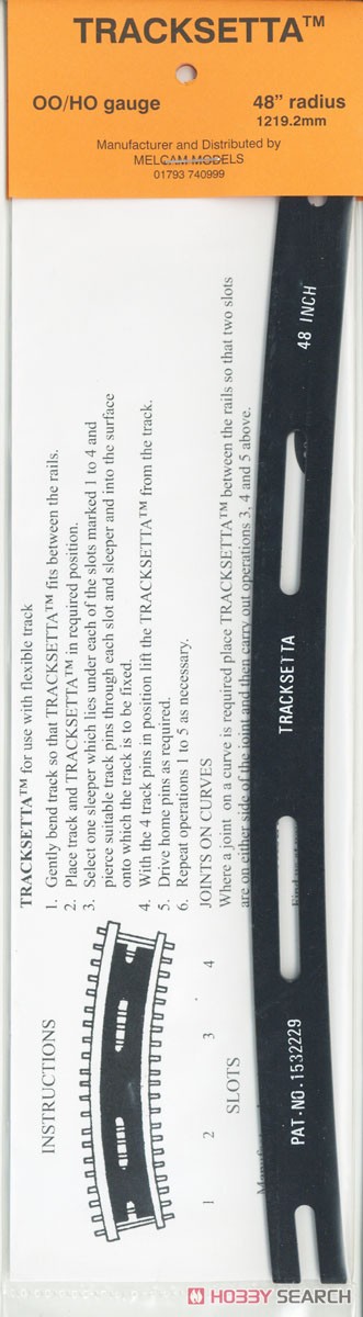 (HO/OO) Tracksetta Template 48` Radius (R1219.2mm) (Model Train) Item ...