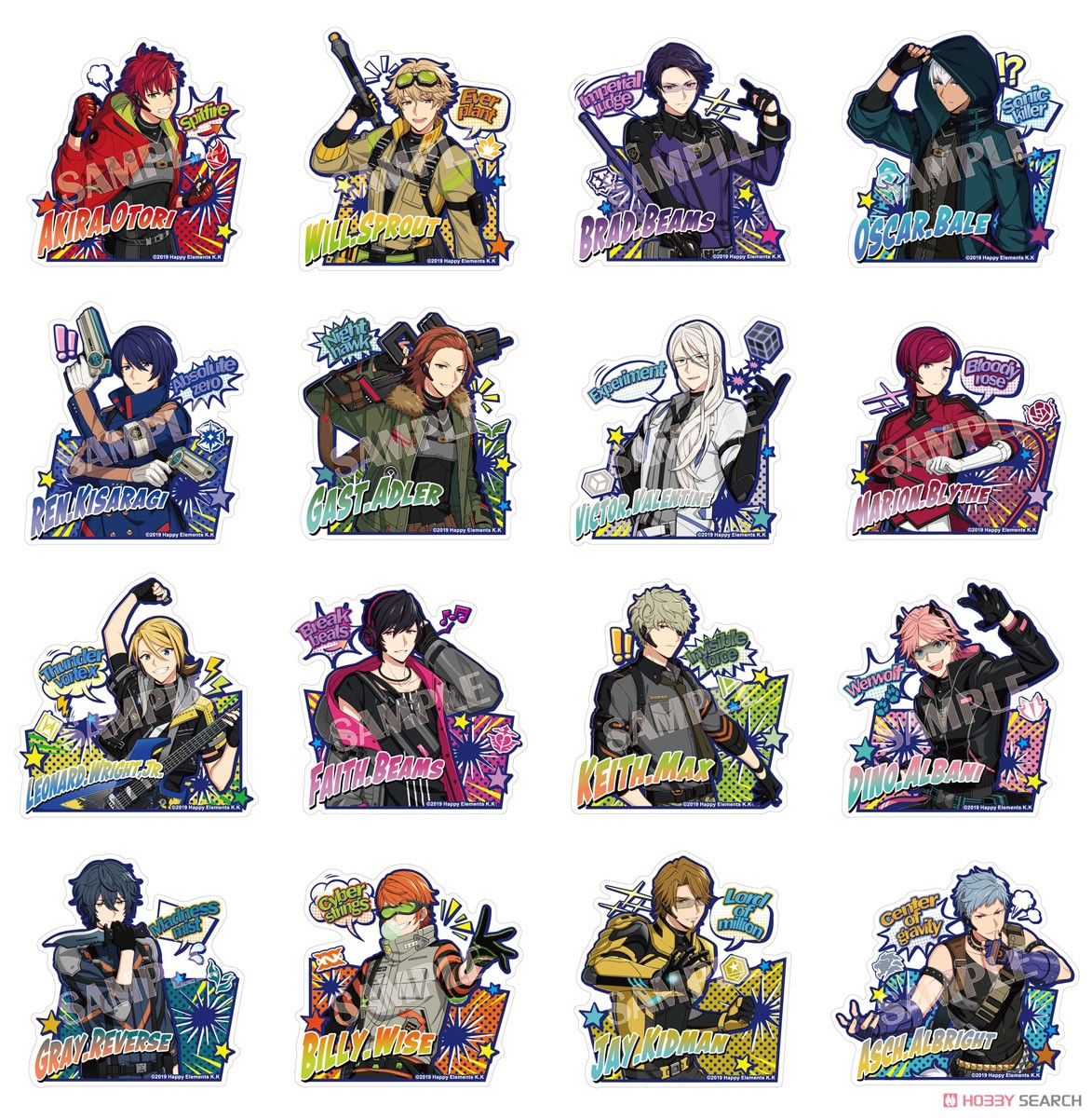 Helios Rising Heroes Hologram Sticker Keith Max (Anime Toy ...