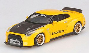 Pandem Nissan GT-R R35 Ducktail (Metallic Yellow / Carbon) (Diecast Car ...