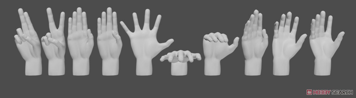 Hands (10 Pairs) Vol.2 (Plastic model) - HobbySearch Military Model Store