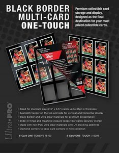 Ultra Pro Black Border Multi-Card One-Touch (Black Frame for 6 Sheets ...
