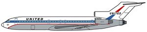 Boeing 727-200 United (Plastic model) - HobbySearch Military Model Store