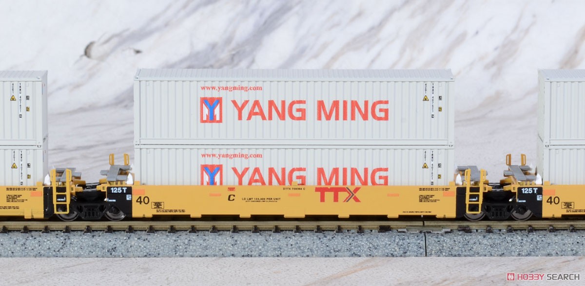 Gunderson MAXI-I Double Stack Car TTX New Logo #759368 Yang Mingコンテナ搭載 ...