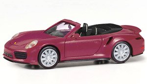 (HO) Porsche 911 Turbo Cabriolet Ruby Red Metallic (Model Train ...